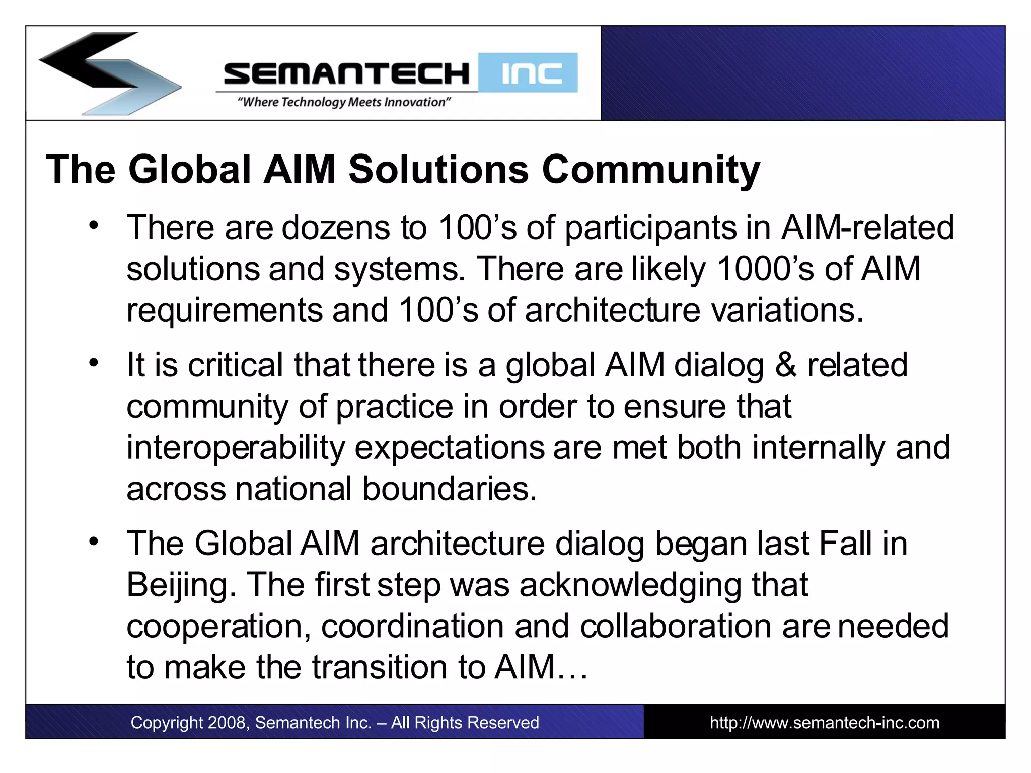 The Global AIM Reference Architecture | PPT