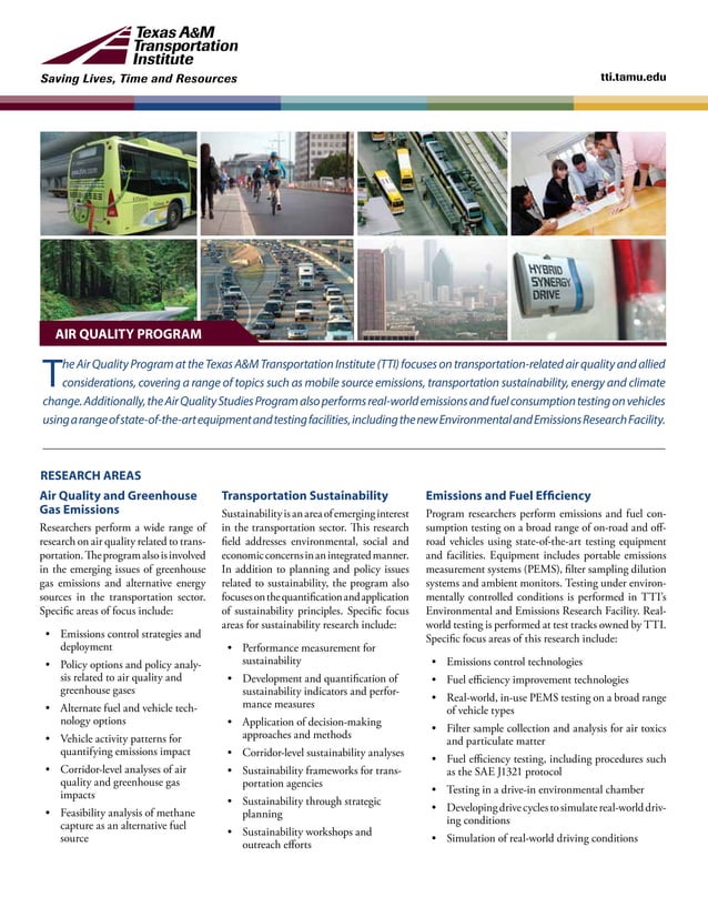 TTI's Air Quality Program | PDF