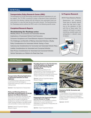 TTI's Capabilities in Connected Transportation | PDF