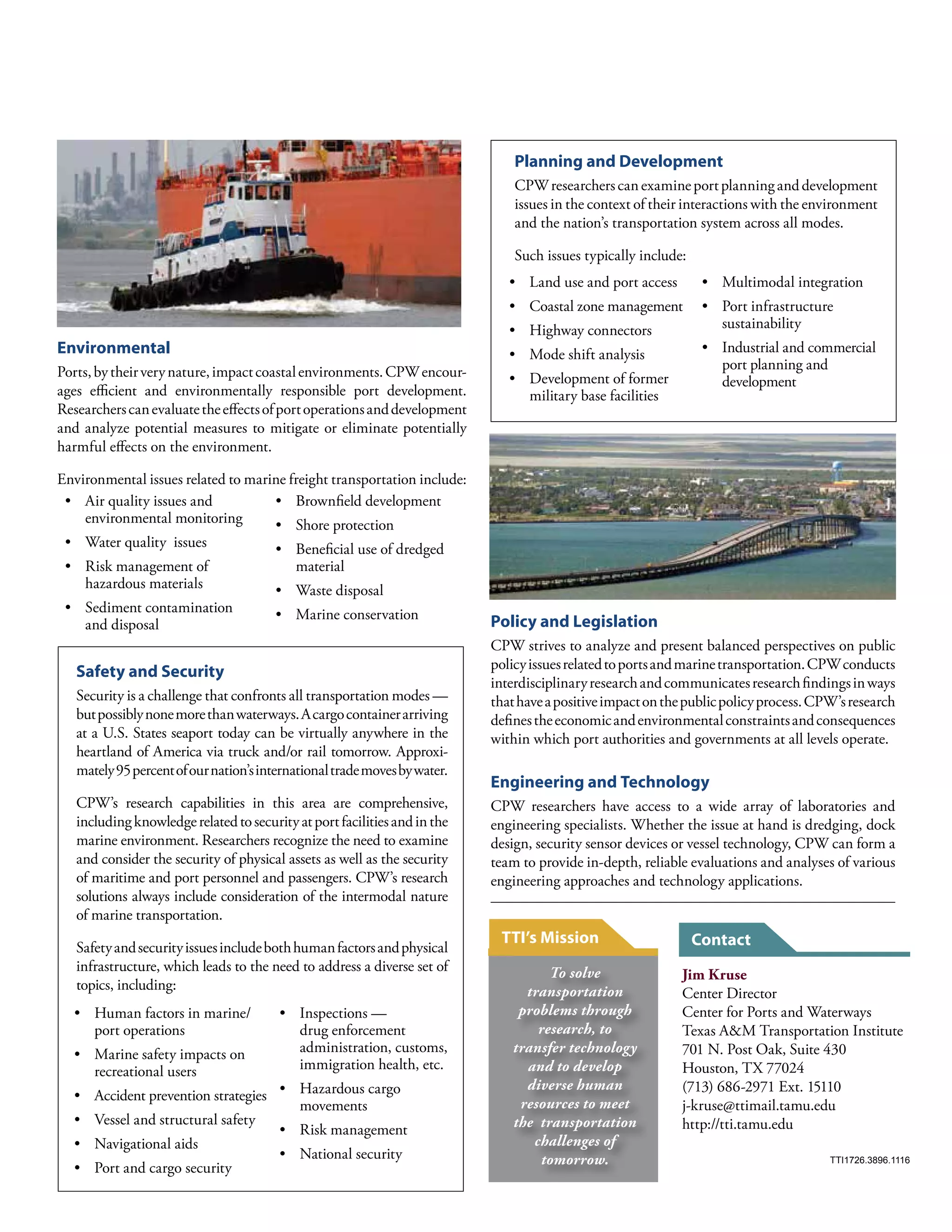 Center for Ports and Waterways | PDF
