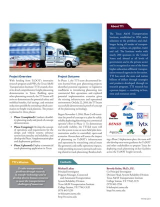 Truck Platooning at TTI | PDF