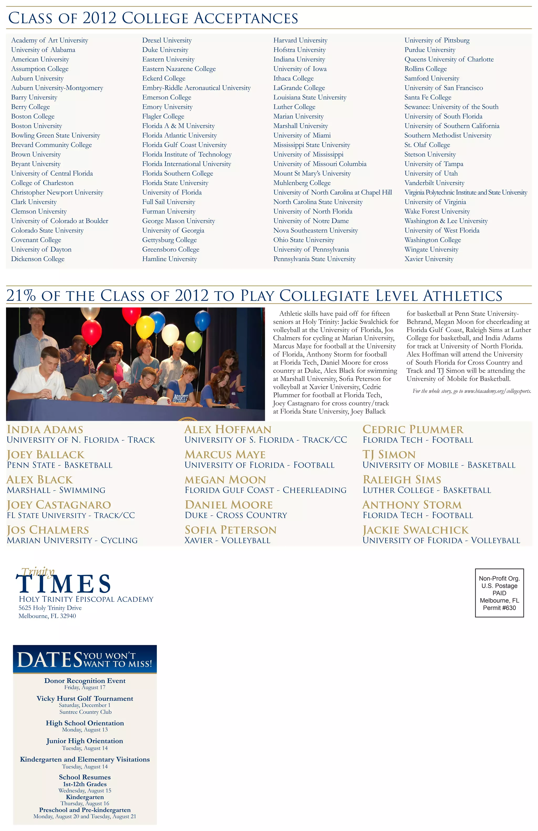 Trinity Times - Summer 2012 | PDF