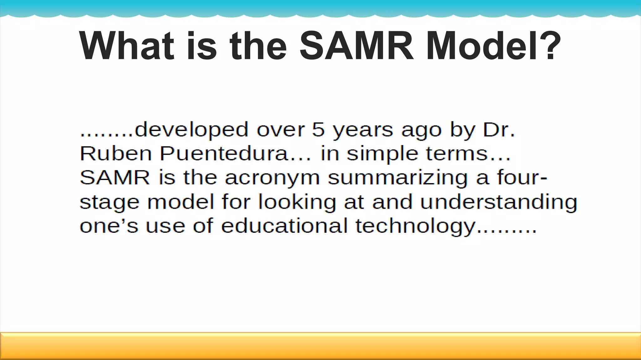 True Technology Integration & The SAMR Model | PPT