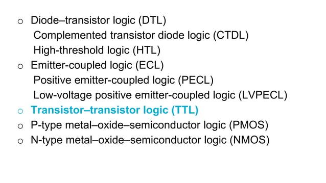 Transistor Transistor Logic