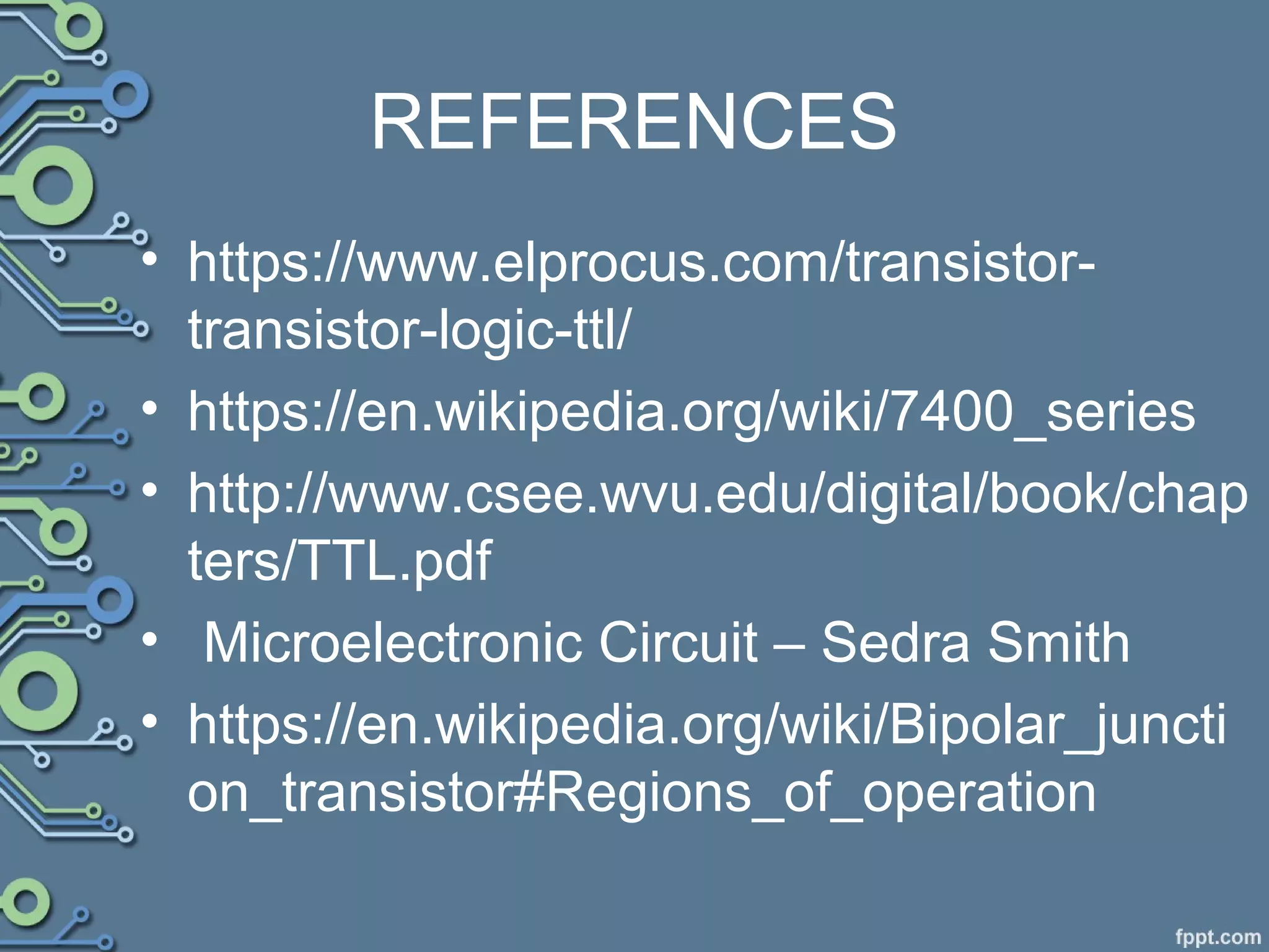 TTL classification and TTL XOR Gate | PPT