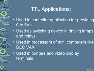 TTL classification and TTL XOR Gate | PPT
