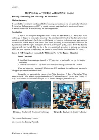 Technology for Teaching and Learning 1 Lesson 1.pdf