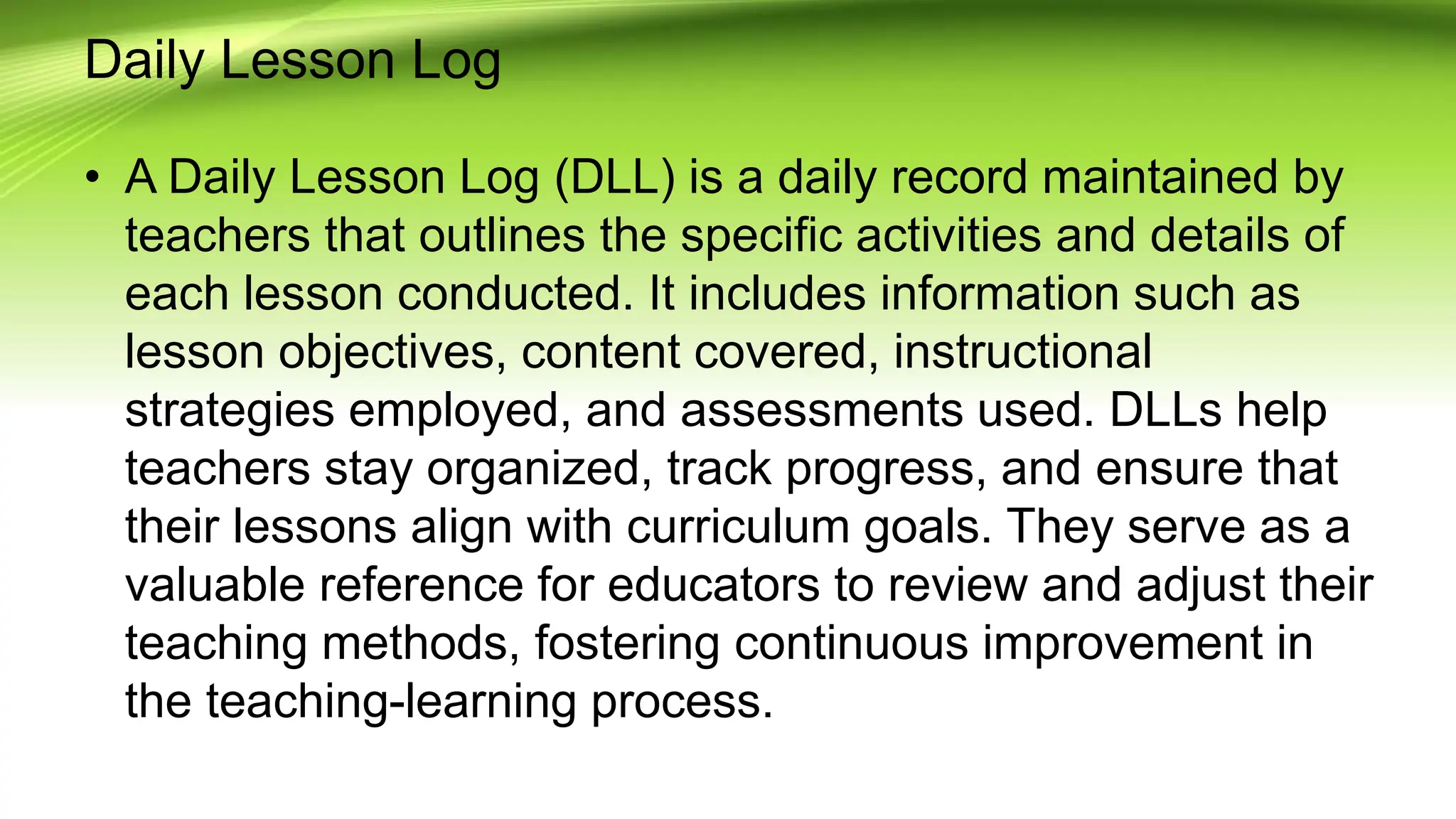 daily log lesson plan and detailed lesson plan | PPTX | Special ...