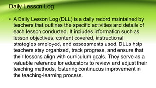 daily log lesson plan and detailed lesson plan | PPTX