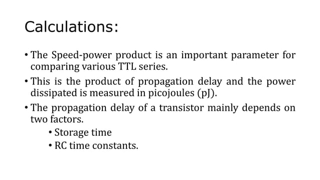 TTL Logic Families and its Types.pptx | Physics | Science