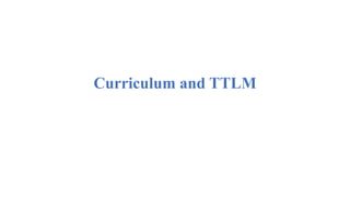 TTLM and CURRICULUM and Assesements.pptx