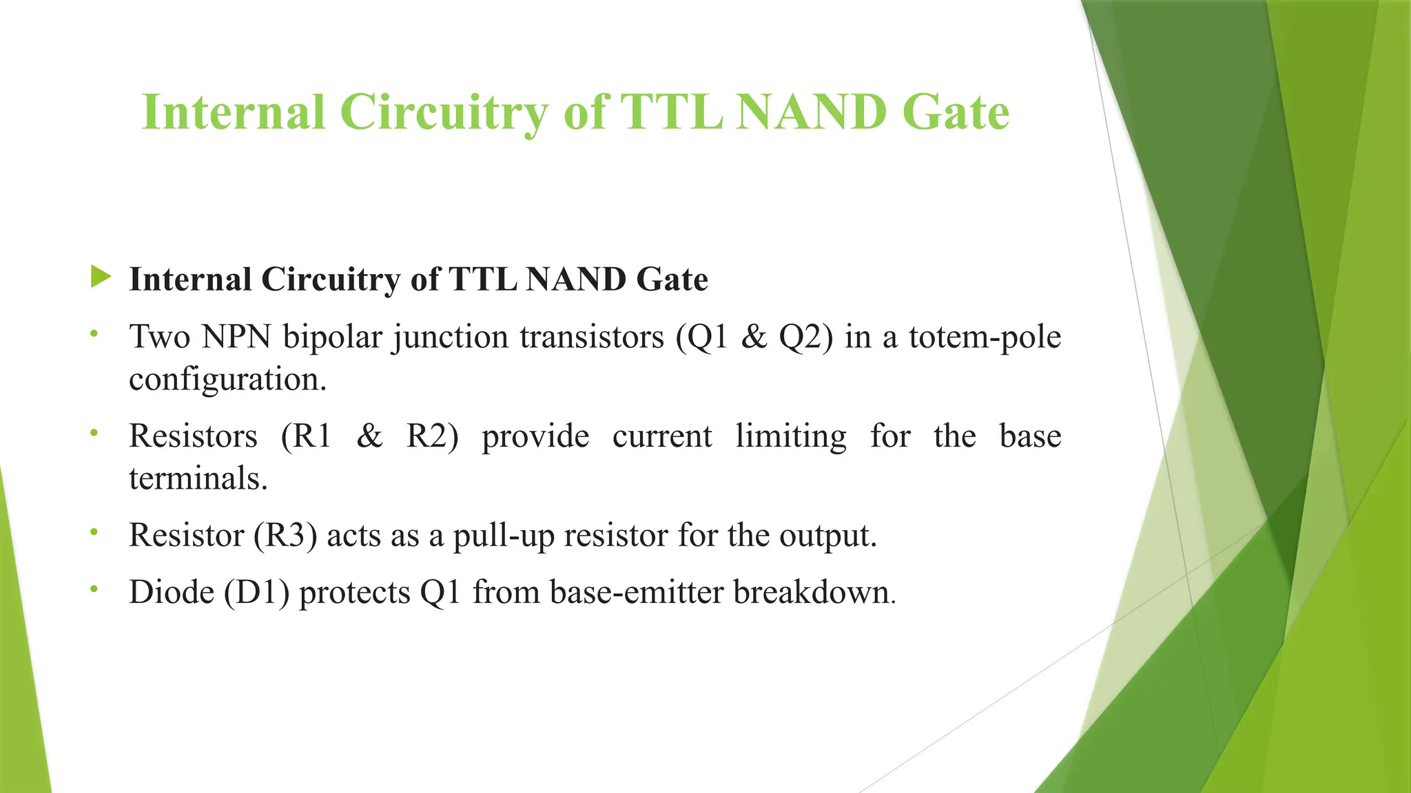 transistor transistor logic device of nand gate | PPTX