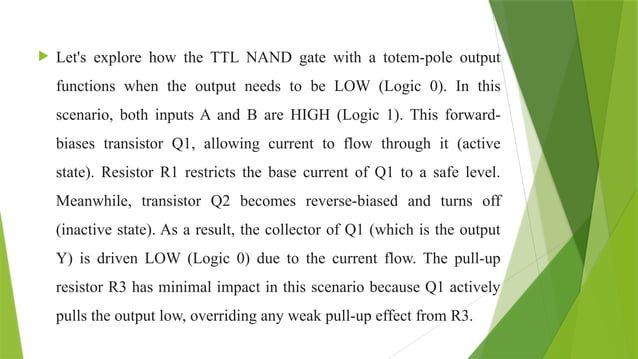 Transistor Transistor Logic Device Of Nand Gate Pptx