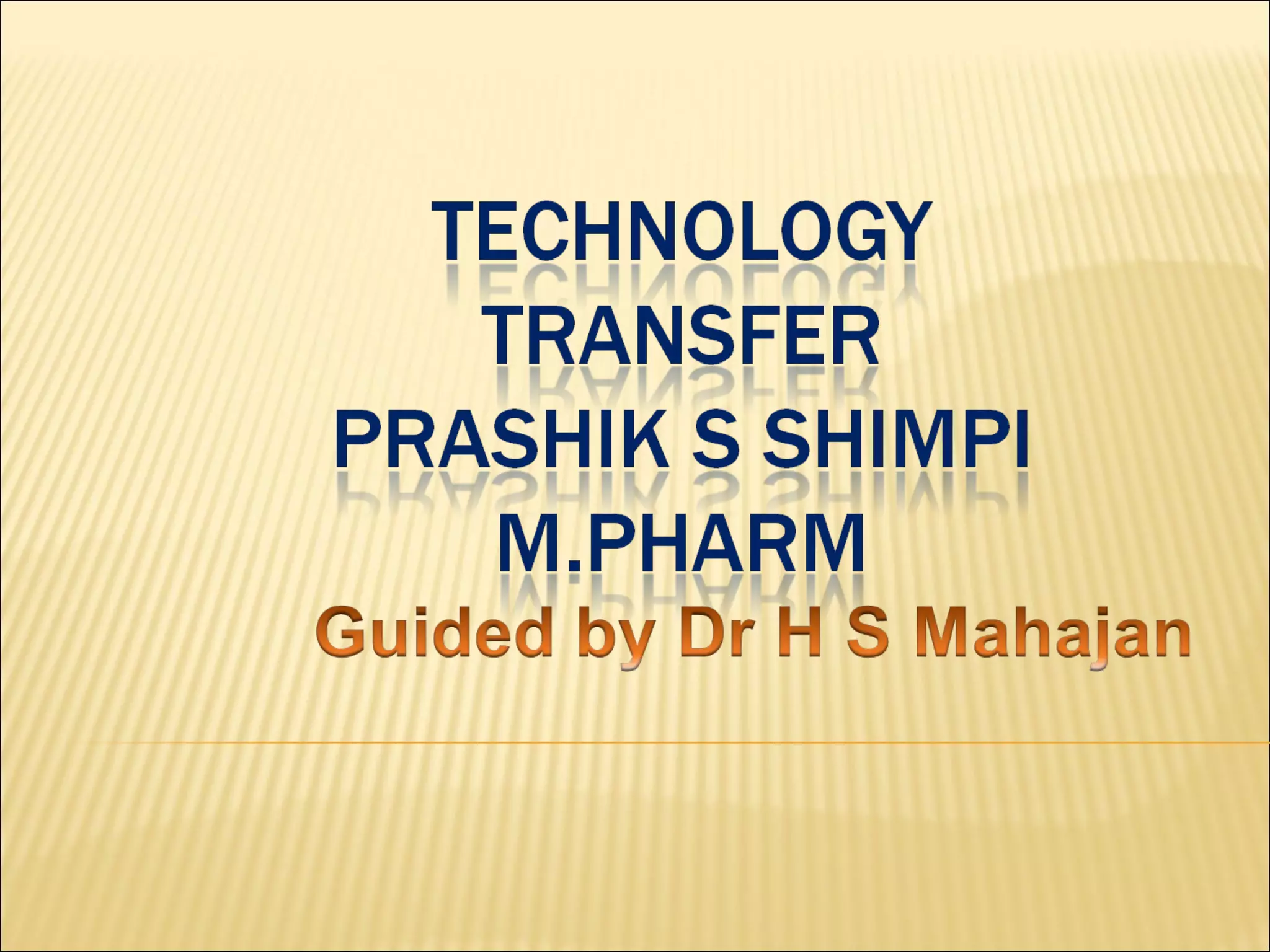 Technology Transfer | PPT