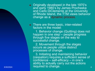 Transtheorethical model and stages of change | PPSX | Smoking Cessation ...