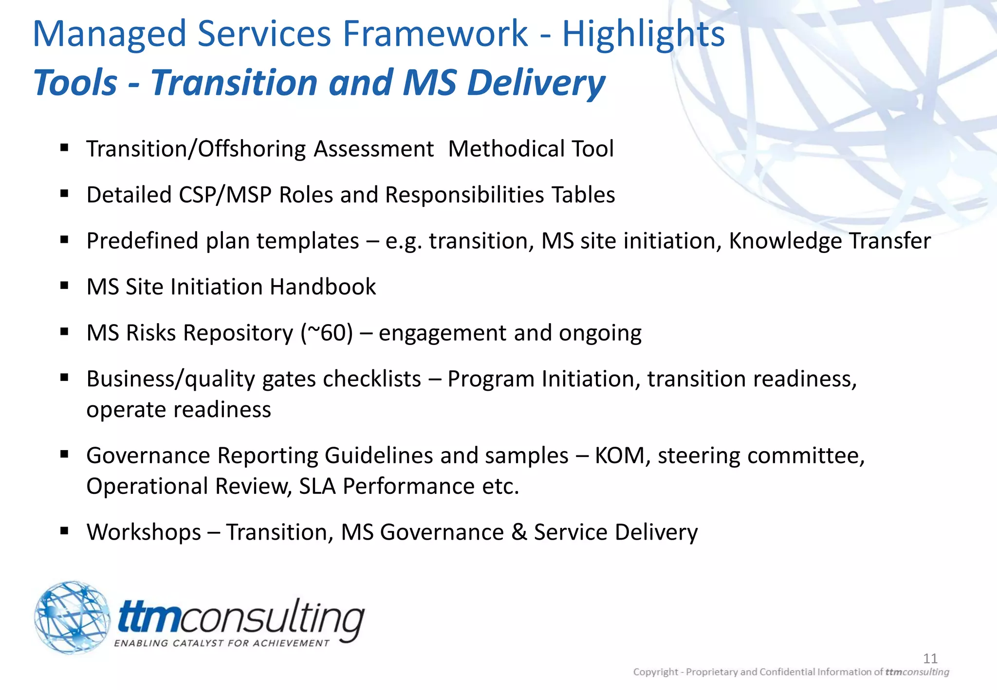 TTM extended managed services framework - High Level Overview | PDF