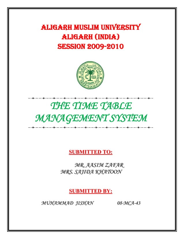 Time Table Management System | PDF | Computing | Technology & Computing