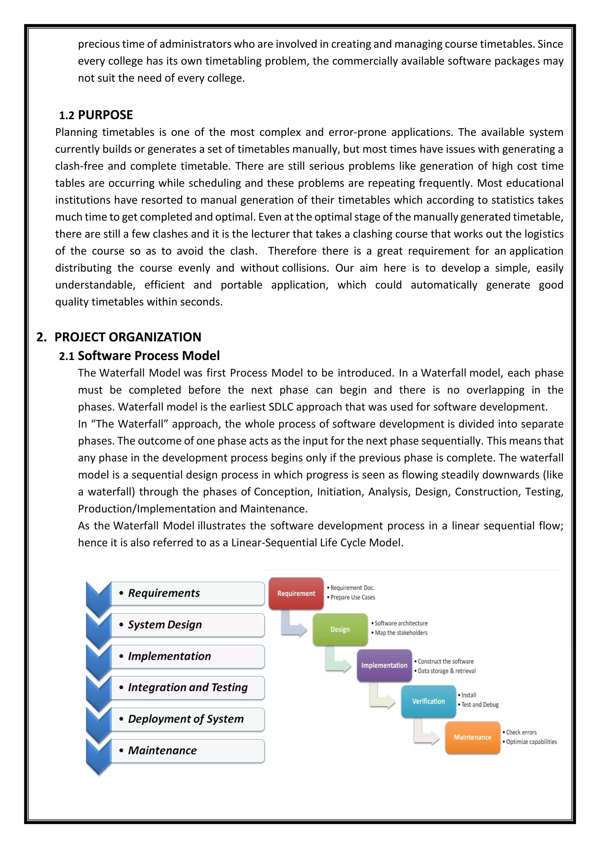 Time Table Management System Software Report | PDF