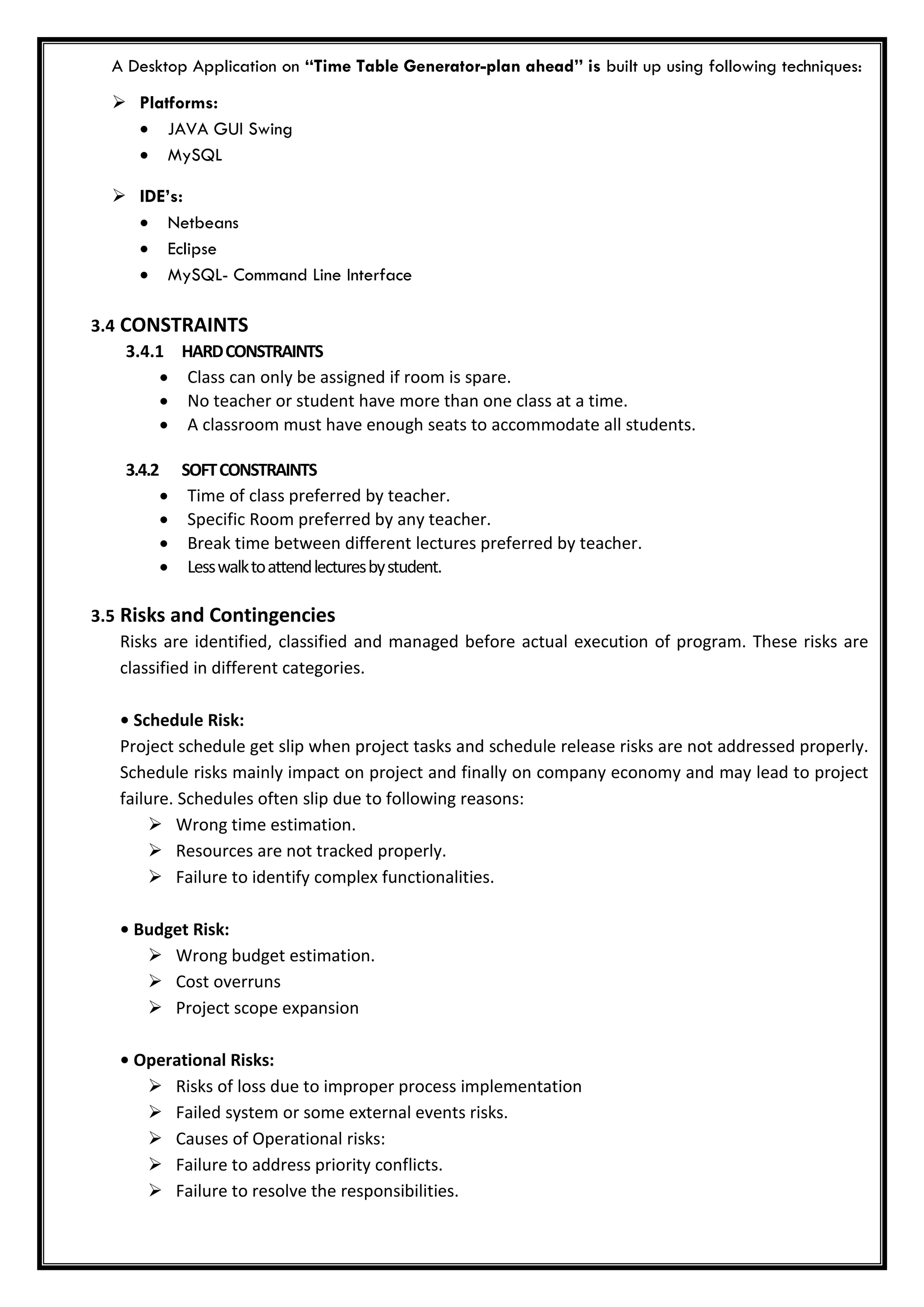 Time Table Management System Software Report | PDF