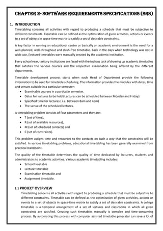 Time Table Management System Software Report | PDF