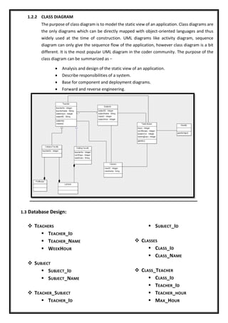 Time Table Management System Software Report | PDF