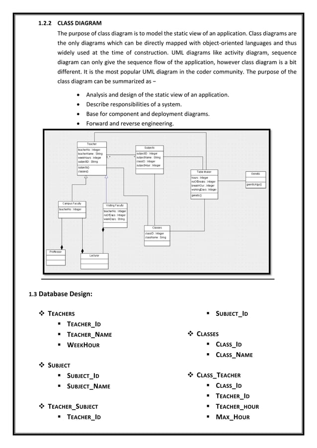 Time Table Management System Software Report | PDF