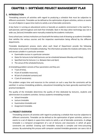 Time Table Management System Software Report | PDF