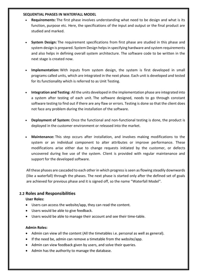 Time Table Management System Software Report | PDF
