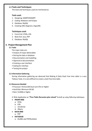 Time Table Management System Software Report | PDF