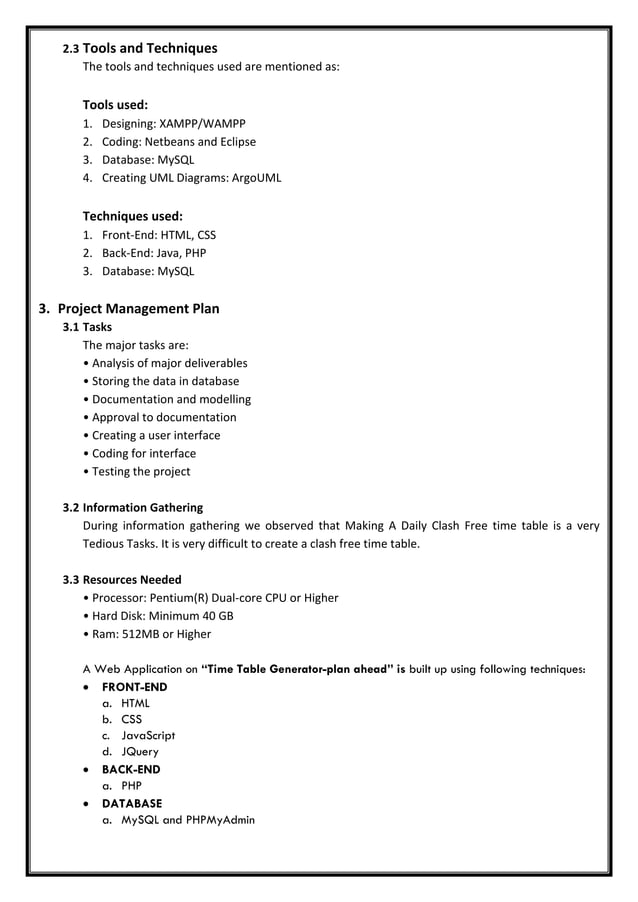 Time Table Management System Software Report | PDF