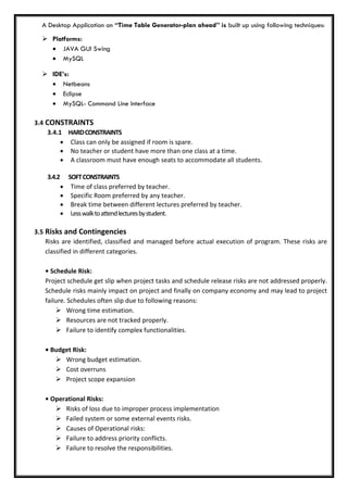 Time Table Management System Software Report | PDF