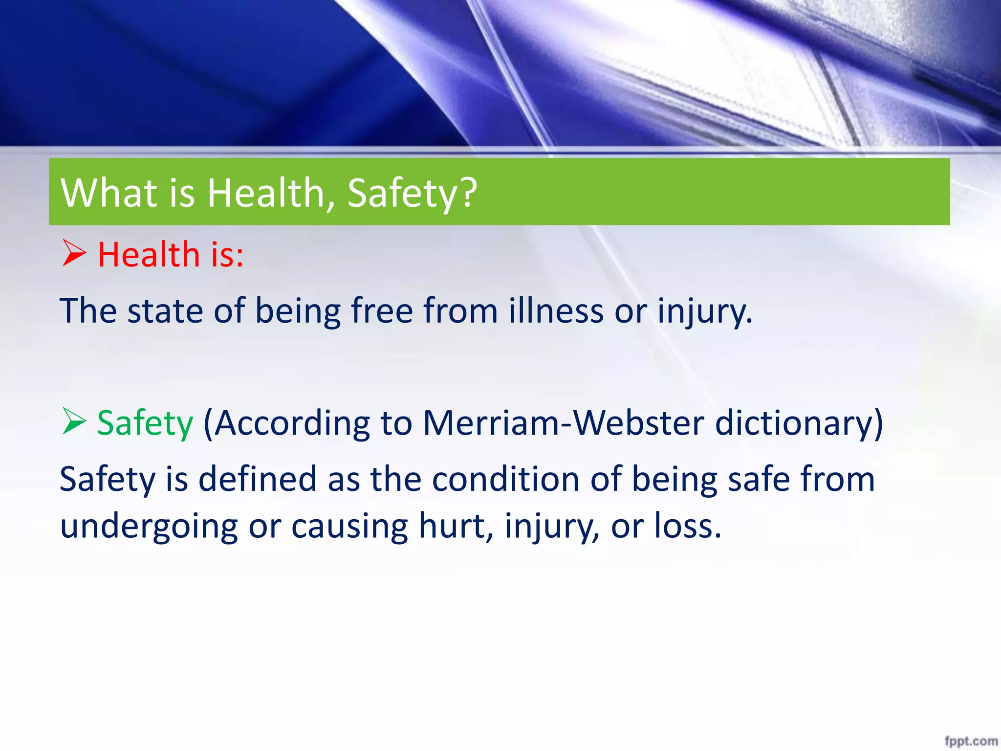 TTN 1.1 The Health and Safety Toolbox: How To Control Risk at Work | PPTX