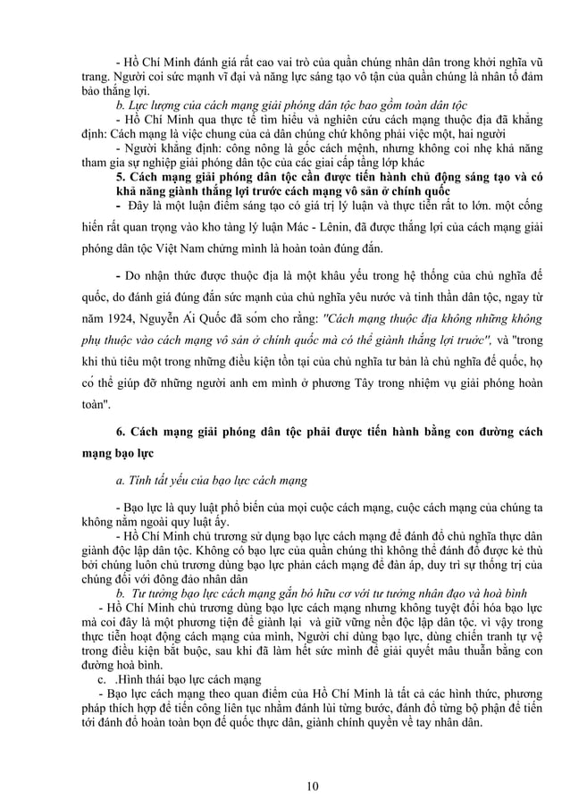 Tư tưởng hồ chí minh | DOC