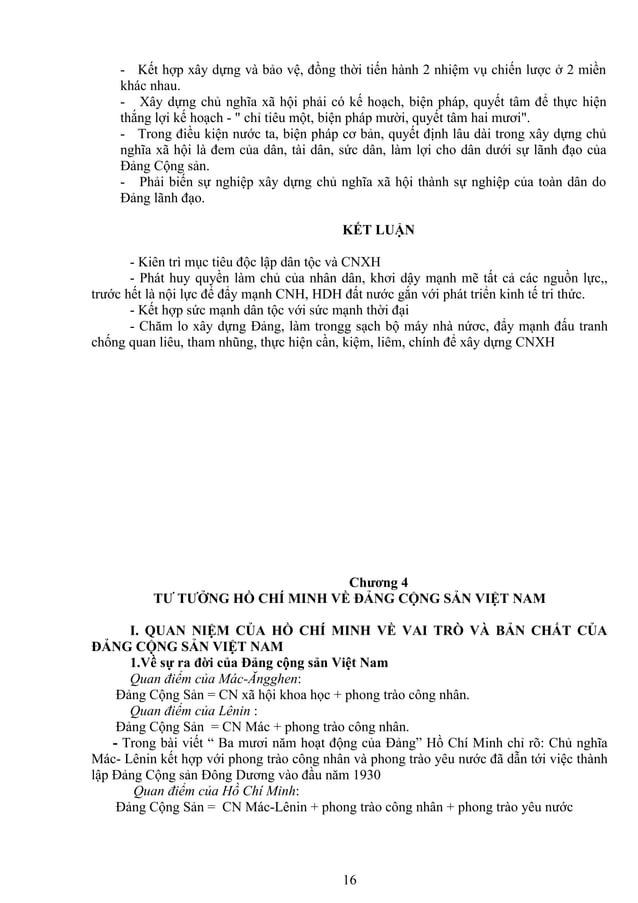 Tư tưởng hồ chí minh | DOC