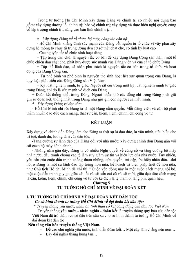 Tư tưởng hồ chí minh | DOC