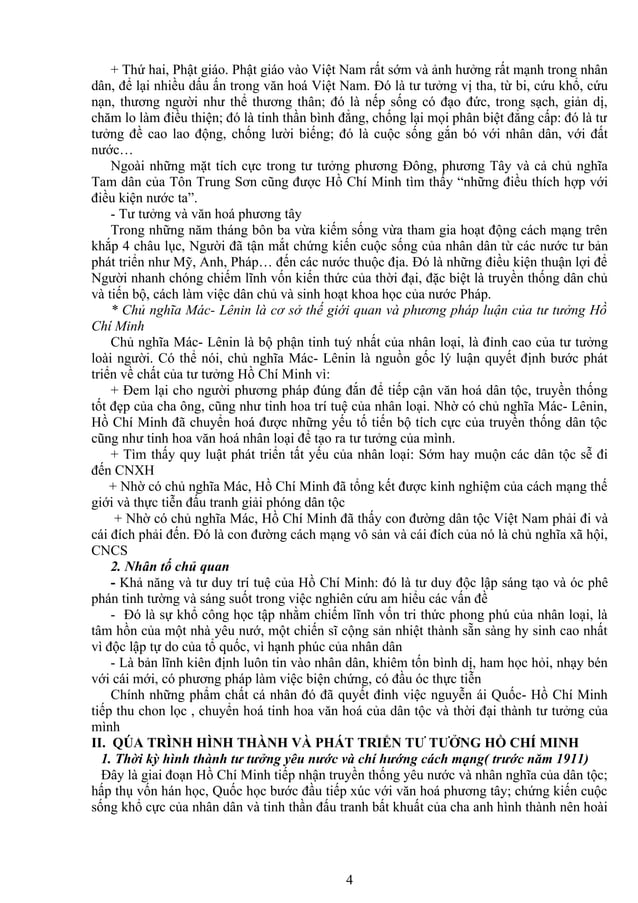Tư tưởng hồ chí minh | DOC
