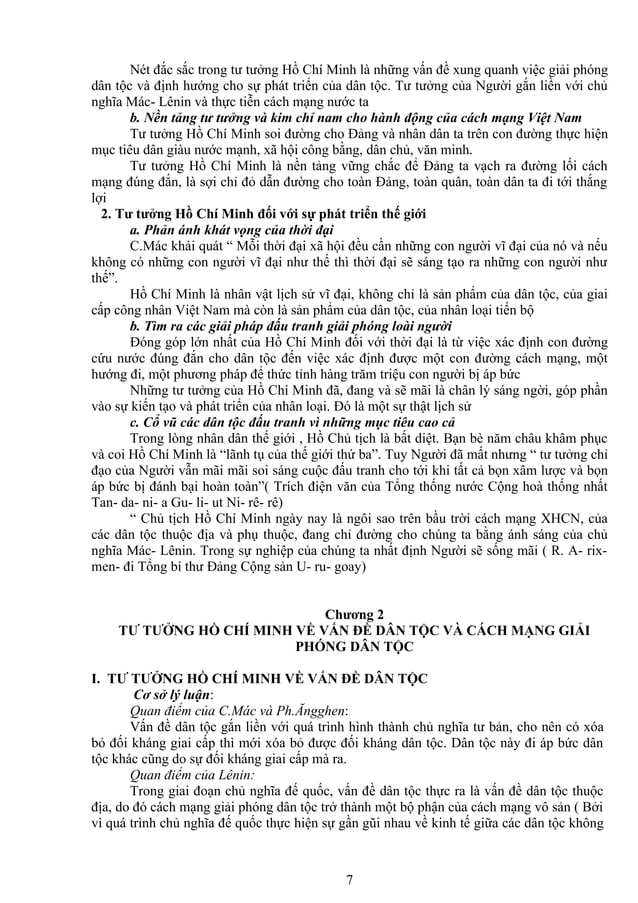 Tư tưởng hồ chí minh | DOC