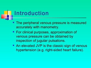 [Int. med] jugular venous pressure from SIMS Lahore | PPT