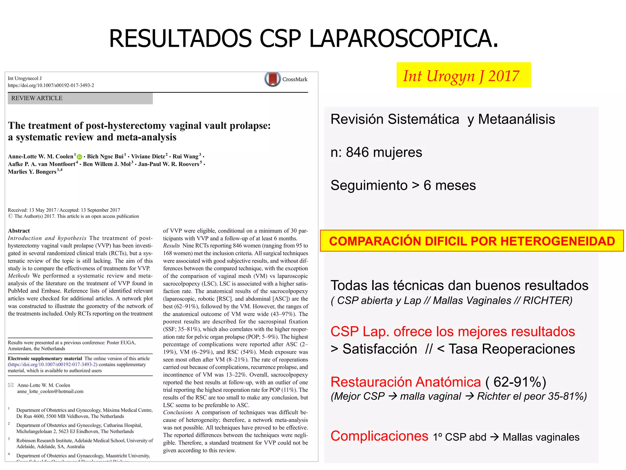 Tto laparoscopico defecto medio y anterior | PPT