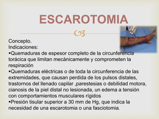 Quemaduras. Tratamiento quirurgico | PPTX