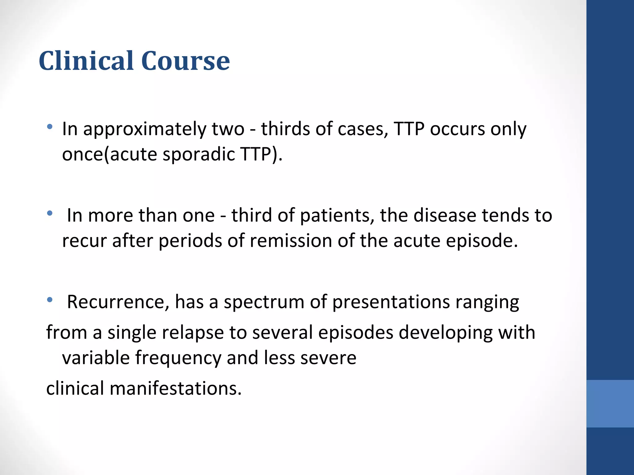 Thrombotic Thrombocytopenic Purpura | PPT