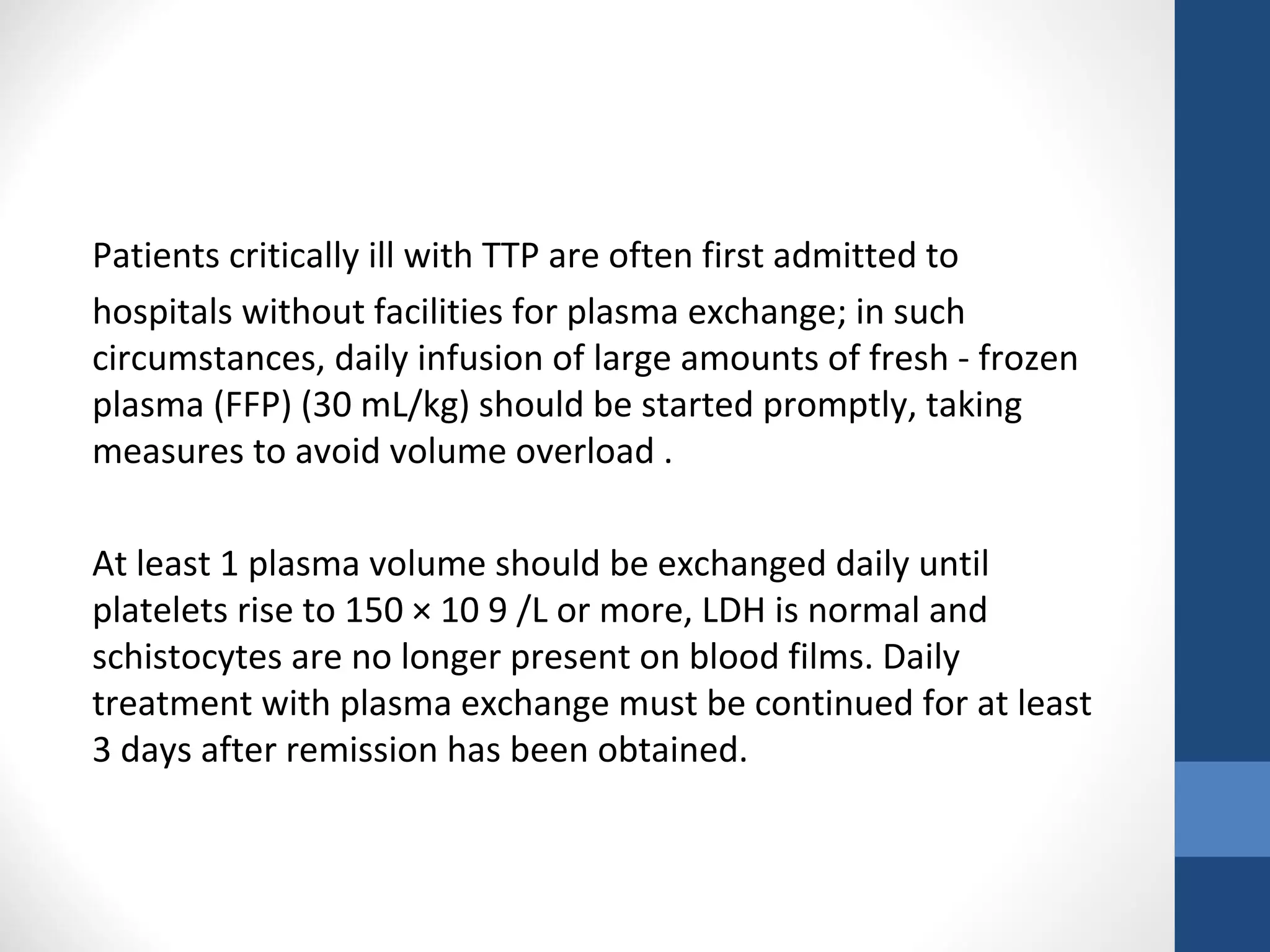 Thrombotic Thrombocytopenic Purpura | PPT