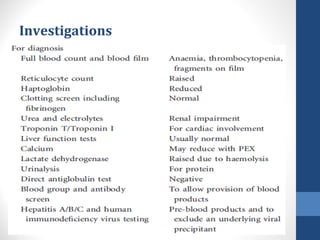Thrombotic Thrombocytopenic Purpura