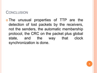 Time Triggered Protocol | PPT