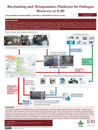 Bio-banking and metagenomics platforms for pathogen discovery at ILRI | PDF