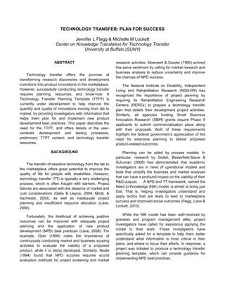 Technology Transfer: Plan for Success | PDF