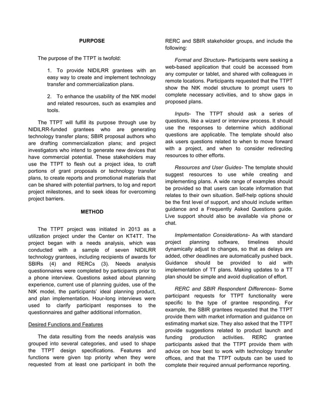 Technology Transfer: Plan for Success | PDF