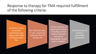 Thrombotic microangiopathy post Bone marrow transplant(TA-TMA) | PPT