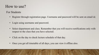 class Time Table | PPT