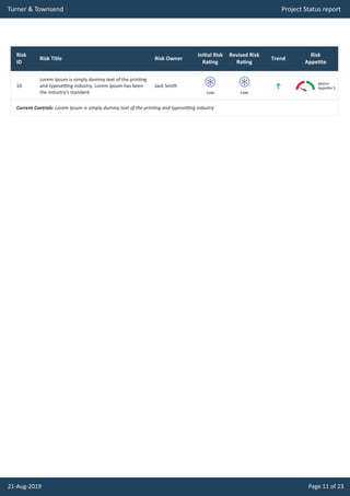 Project Status Report | PDF | Technology & Computing